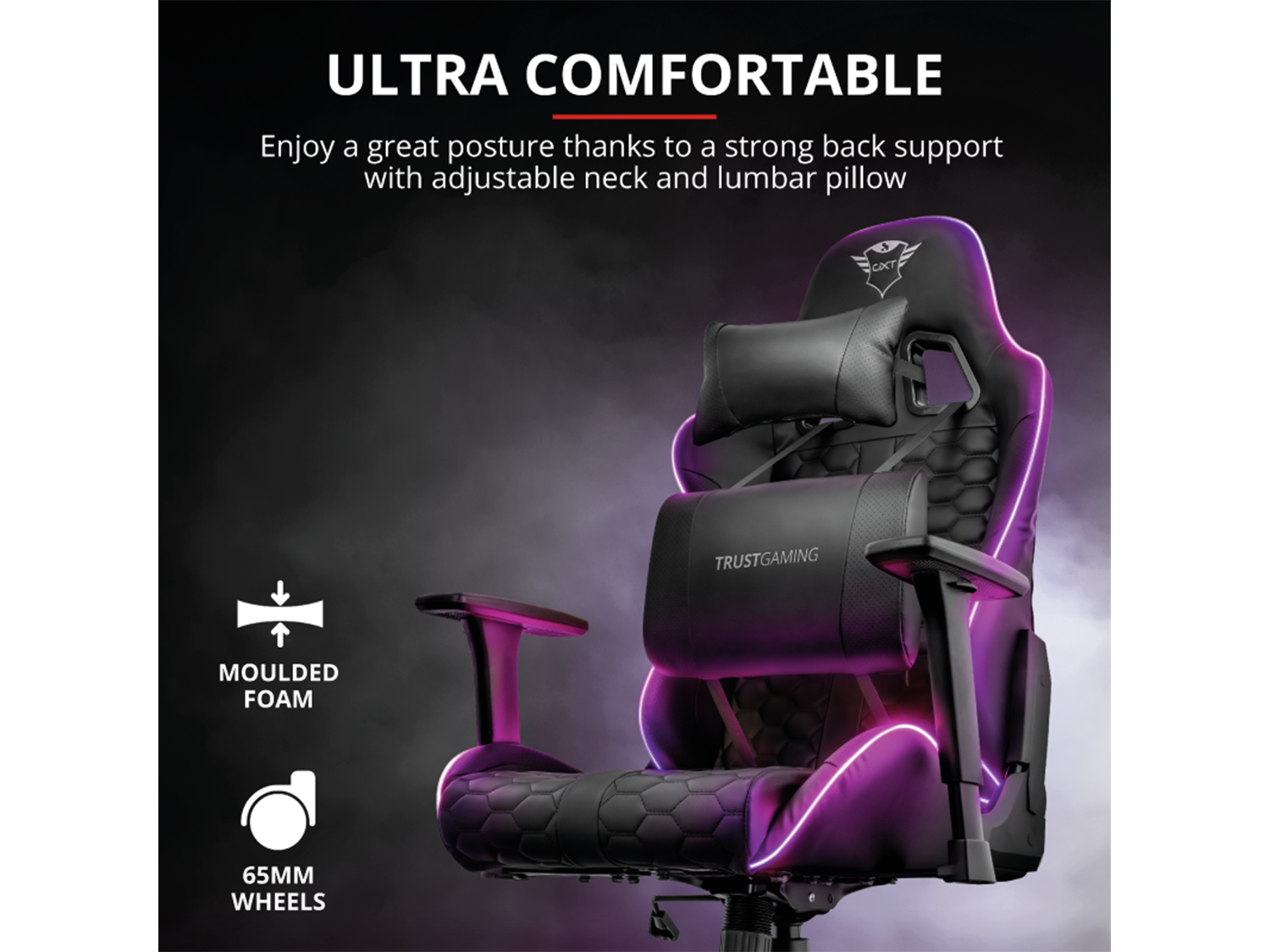 TRUST GXT 717 Rayza RGB Led Chair | Desktop.bg - Мощни PC Гейминг ...